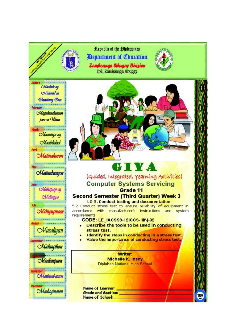 Computer Systems Servicing: Grade 11 Second Semester (Third Quarter ...