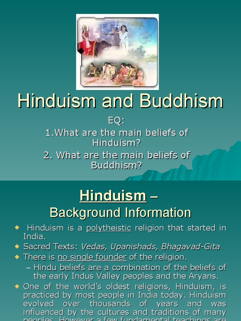 Presentation 1 On Hinduism and Buddhism | PDF | Brahman | Gautama Buddha