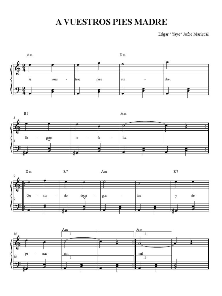 A Vuestros Pies Madre - 2020 PDF | PDF
