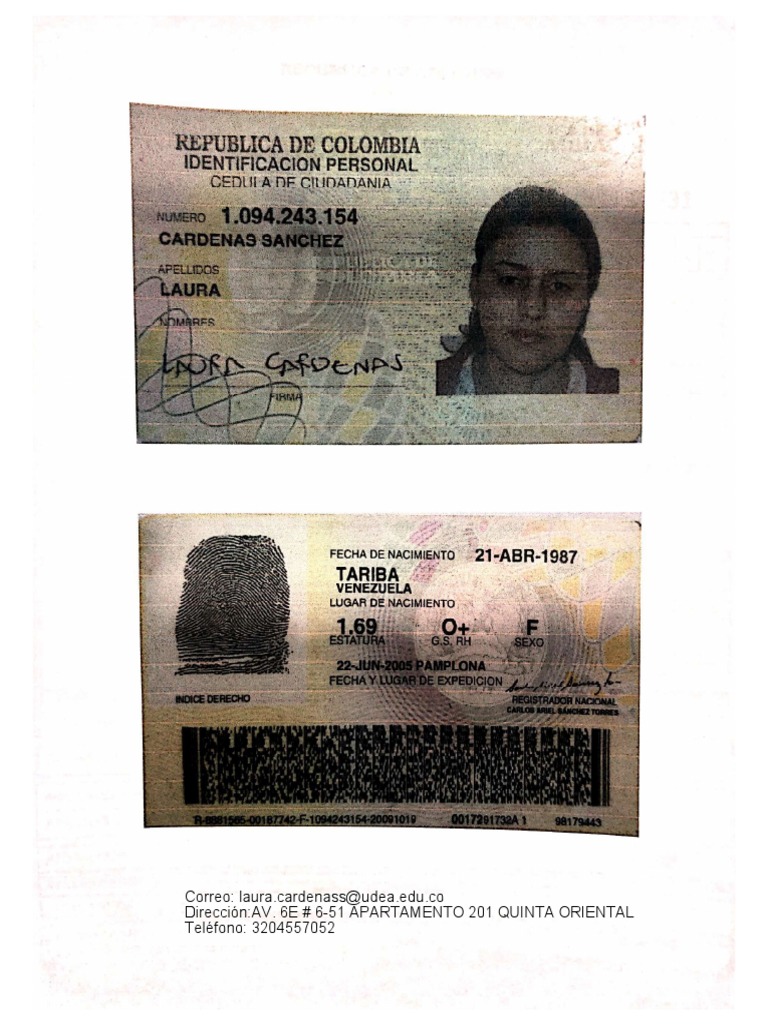 Cedula Laura Cardenas | PDF