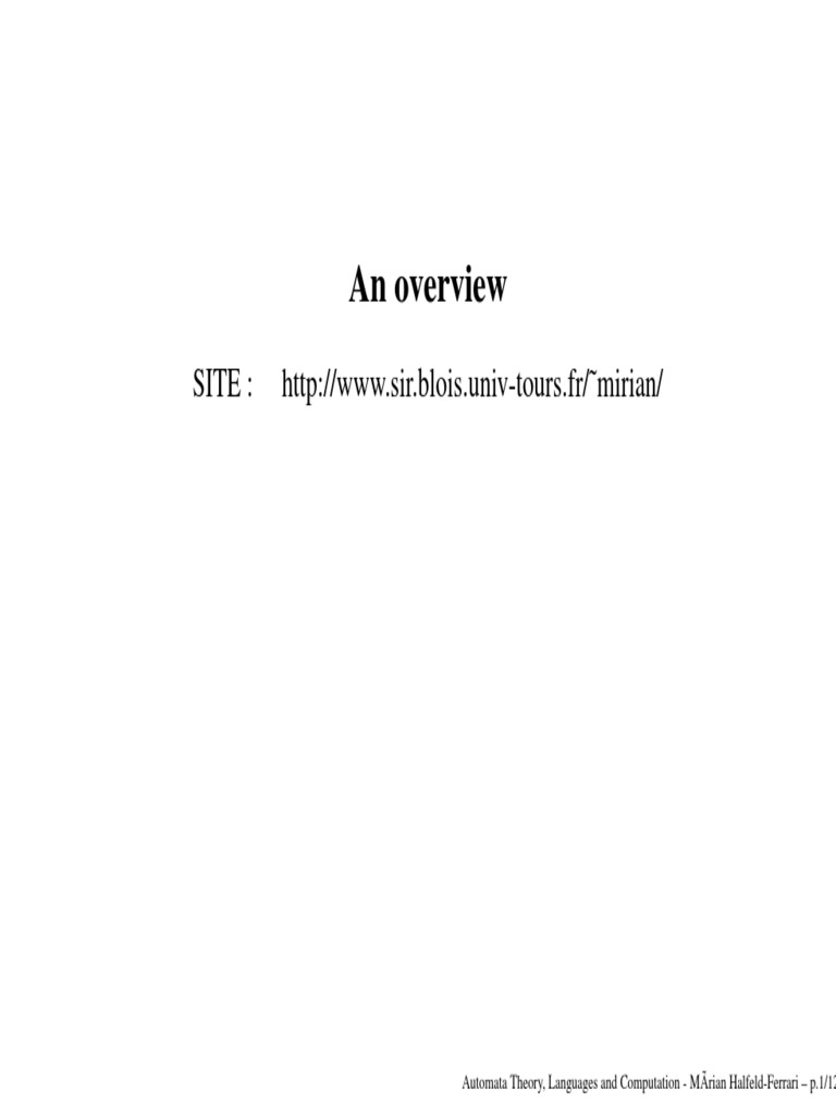 Unit - Chomsky Hierarchy | PDF | Theory Of Computation | Computer ...