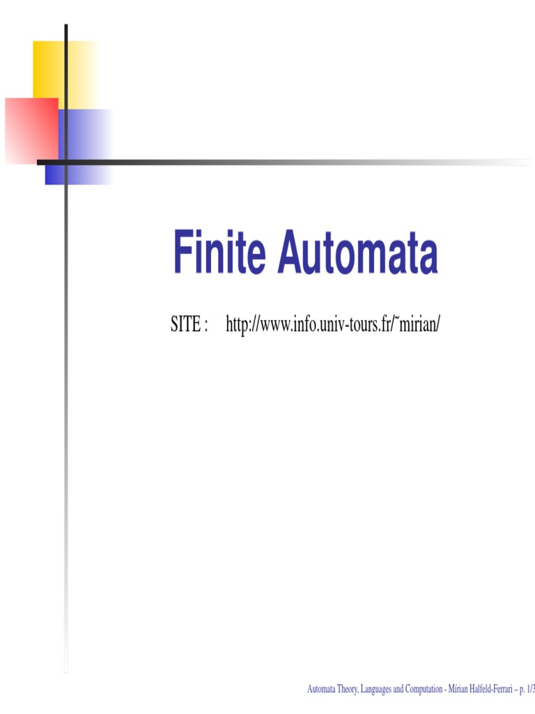 Unit 2 Finite Automata Pdf Theory Of Computation Models Of Computation