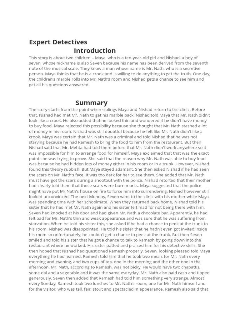 Expert Detectives | PDF