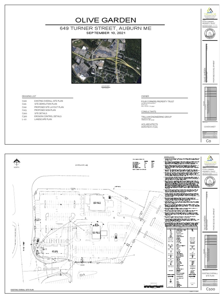 Olive Garden Site Plan For Auburn | PDF | Lawn | Civil Engineering