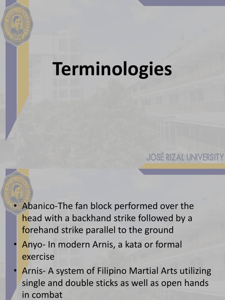 Arnis Terminologies Explained | PDF