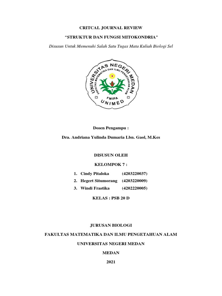 CJR Biologi Sel - Kel.7 - PSB 20D | PDF | Sains & Matematika