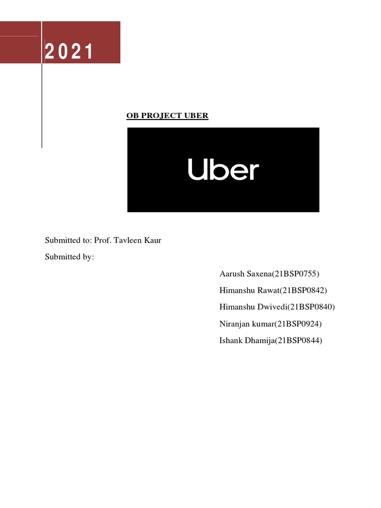 OB PROJECT UBER Final | PDF | Telecommuting | Employment