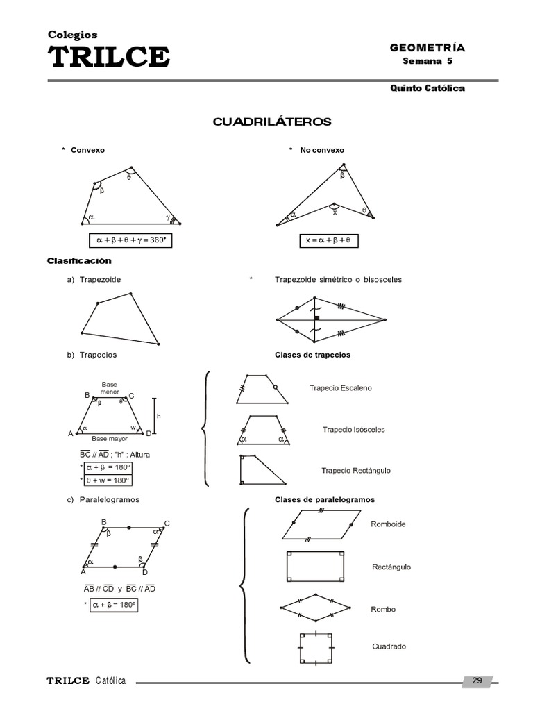 05 Cuadrilateros | PDF | Formas geométricas | Geometría