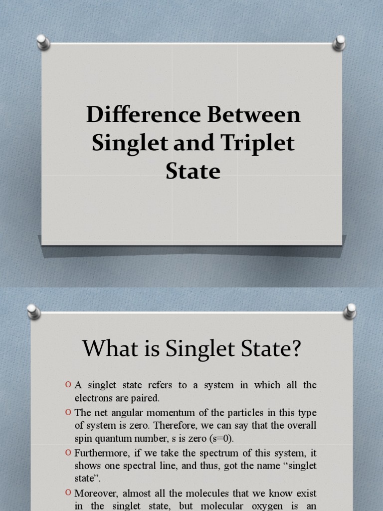Singlet vs Triplet States Explained | PDF | Physics | Electromagnetism