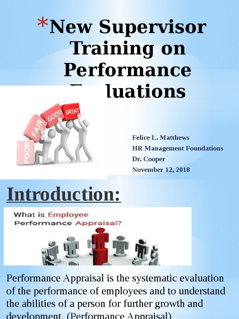 New Supervisor Training On Performance Evaluations | PDF | Performance ...