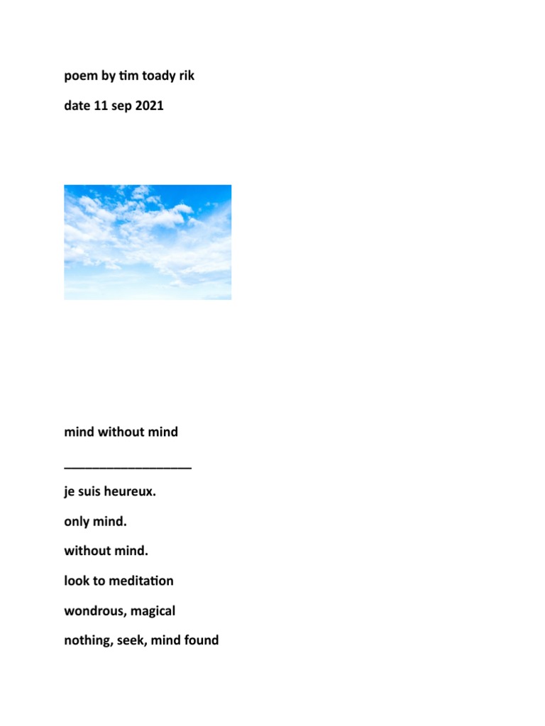 Mind Without Mind | PDF | Philosophy | Self-Improvement