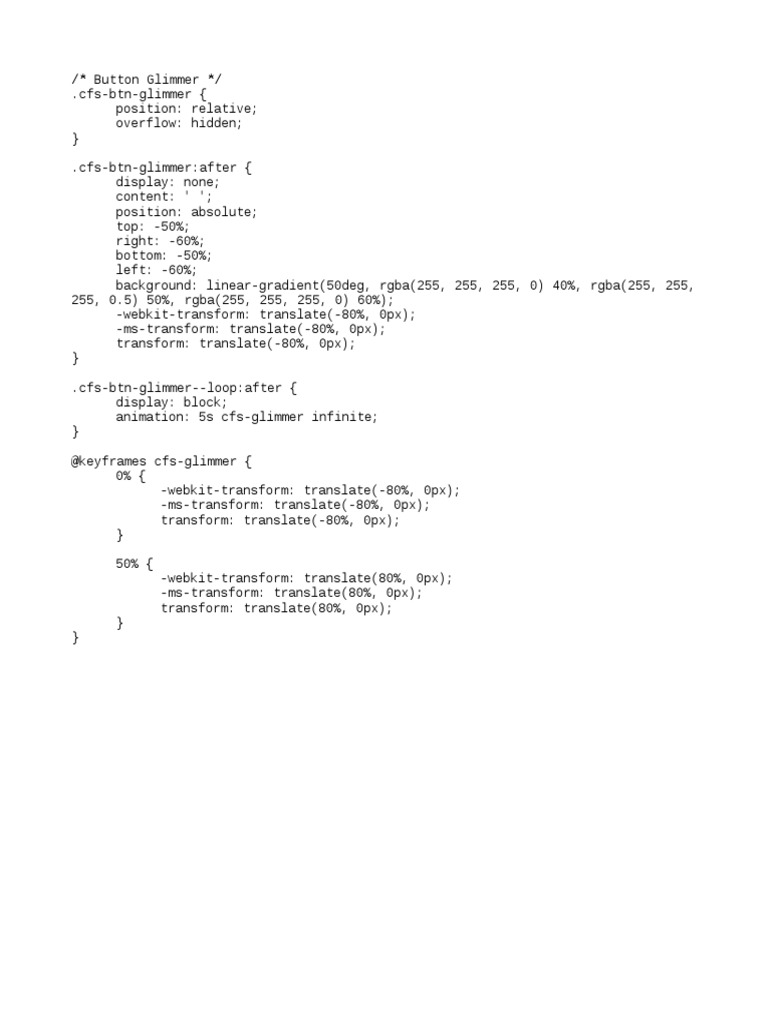 Glimmer Css | PDF