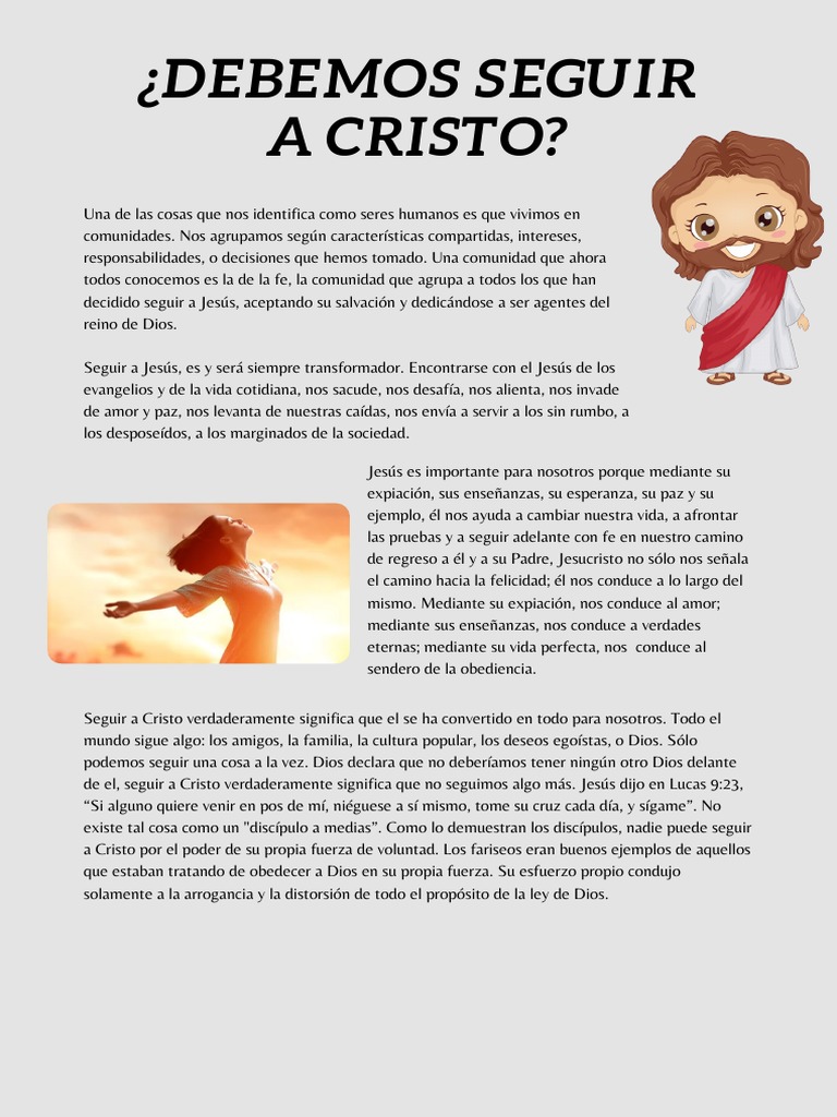 ¿Debemos Seguir A Cristo | PDF | Jesús | Fe