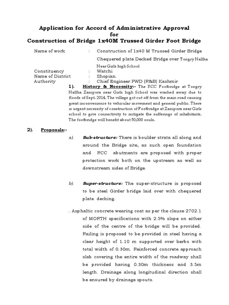 Application For Accord of Administrative Approval For Construction of ...