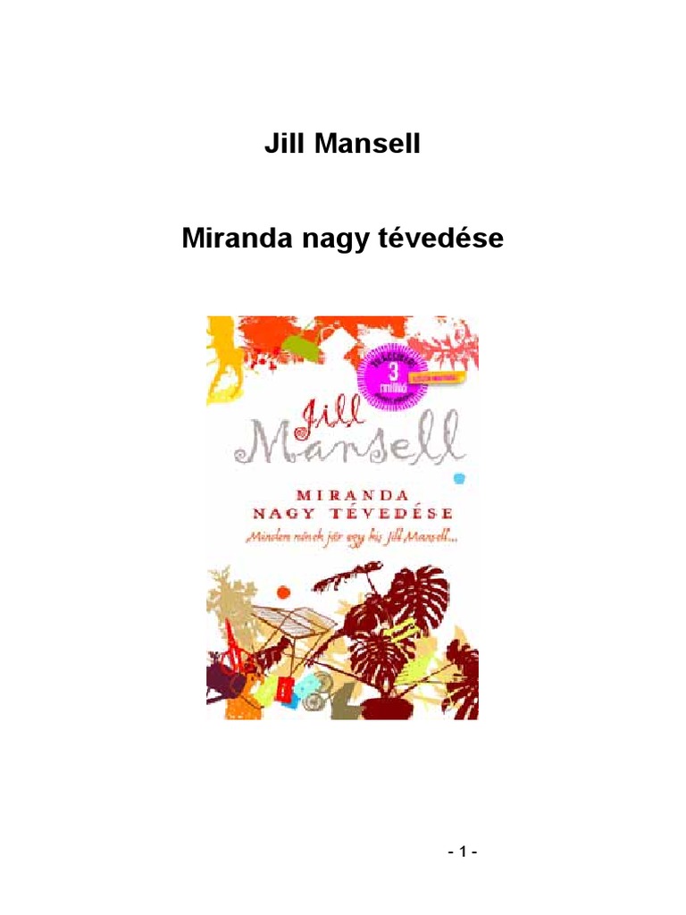 Jill Mansell - Miranda Nagy Tevedese | PDF