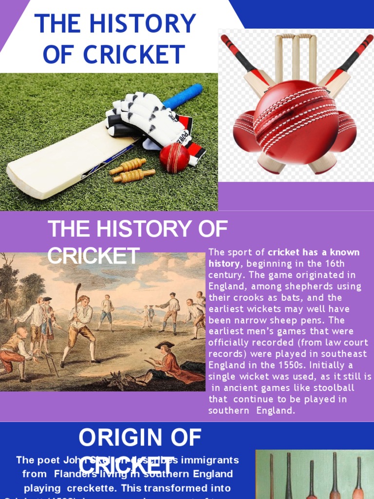 Origins and History of Cricket | PDF | Cricket | Athletic Sports