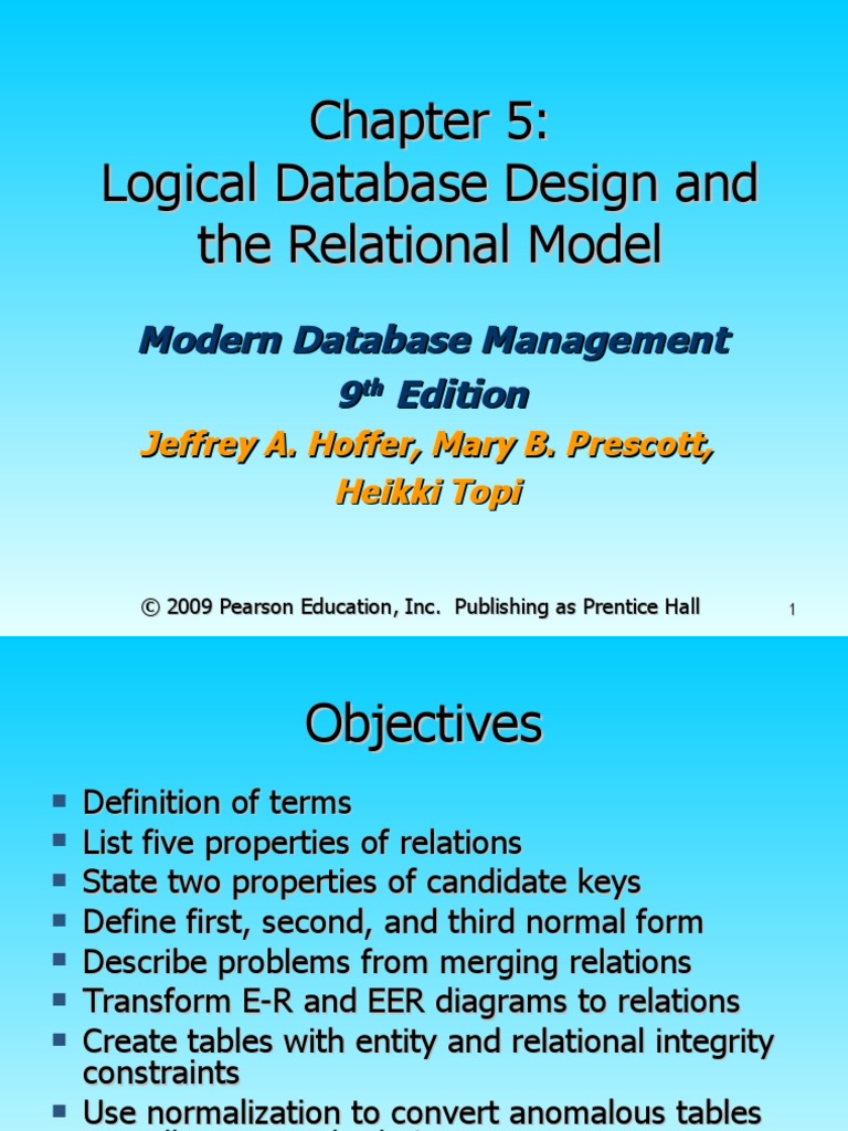 Logical Database Design and The Relational Model | PDF | Relational Database | Information ...