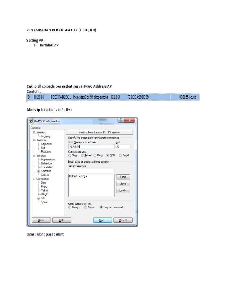 PENAMBAHAN PERANGKAT AP Ubiquiti | PDF
