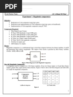 1 Bit, 2 Bit and 4 Bit Comparator | PDF | Logic Gate | Bit