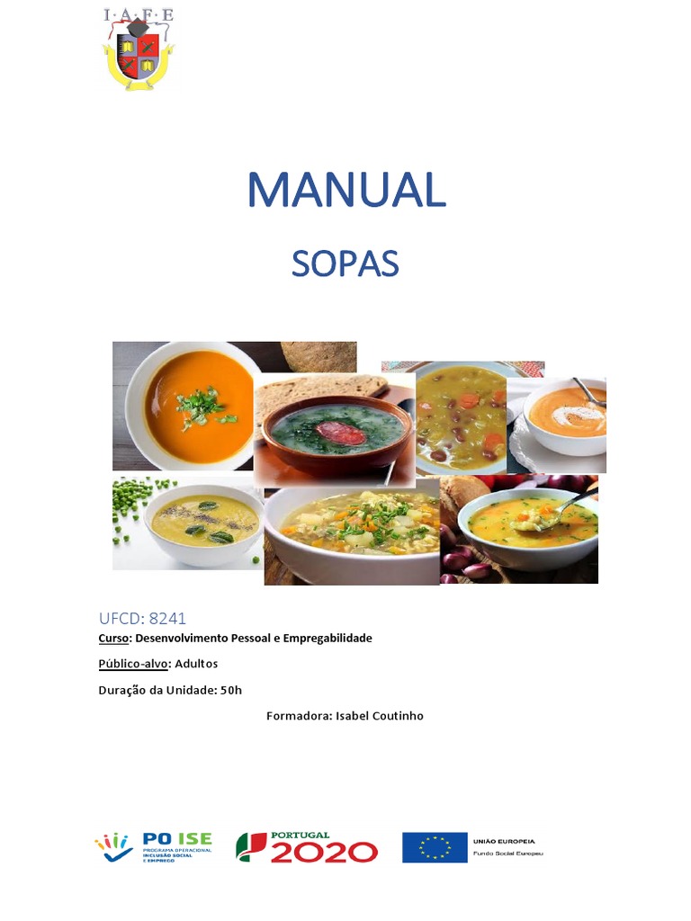 Manual Sopas e Cremes | PDF | Caldo | Dieta e nutrição