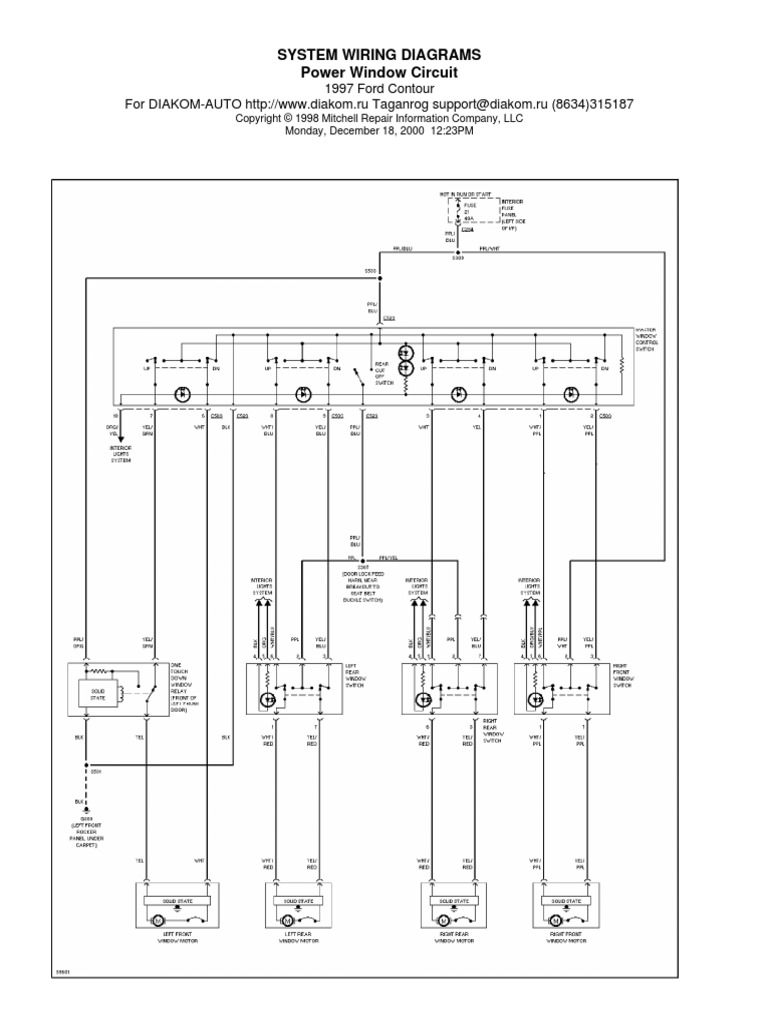 System Wiring Diagrams Power Window Circuit | PDF