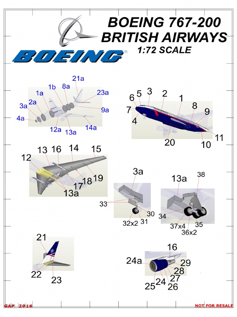 Boeing 767 BA 1/72 Papercraft | PDF