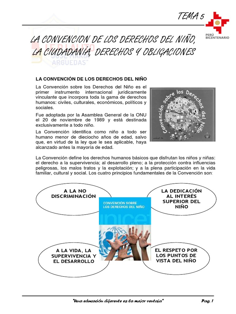 La Convencion de Los Derechos Del Niño | PDF | Derechos de los niños ...