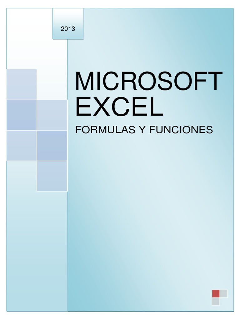 Fórmulas y Funciones de Excel 2013 | PDF | Microsoft Excel | Fórmula