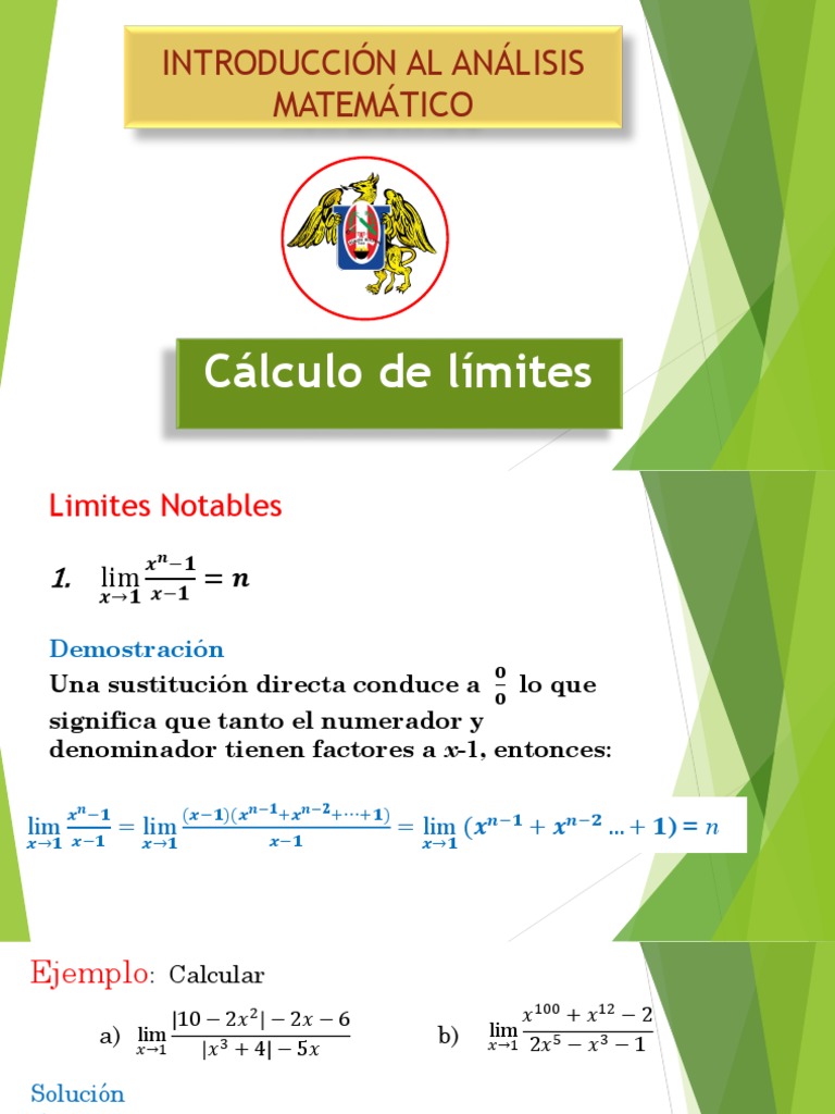 DIAPOSITIVAS-Cálculo de Límites | PDF | Asíntota | Matemáticas
