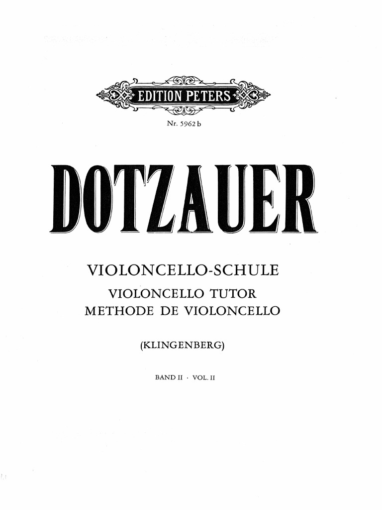 Dotzauer Cello Method Vol 2 | PDF