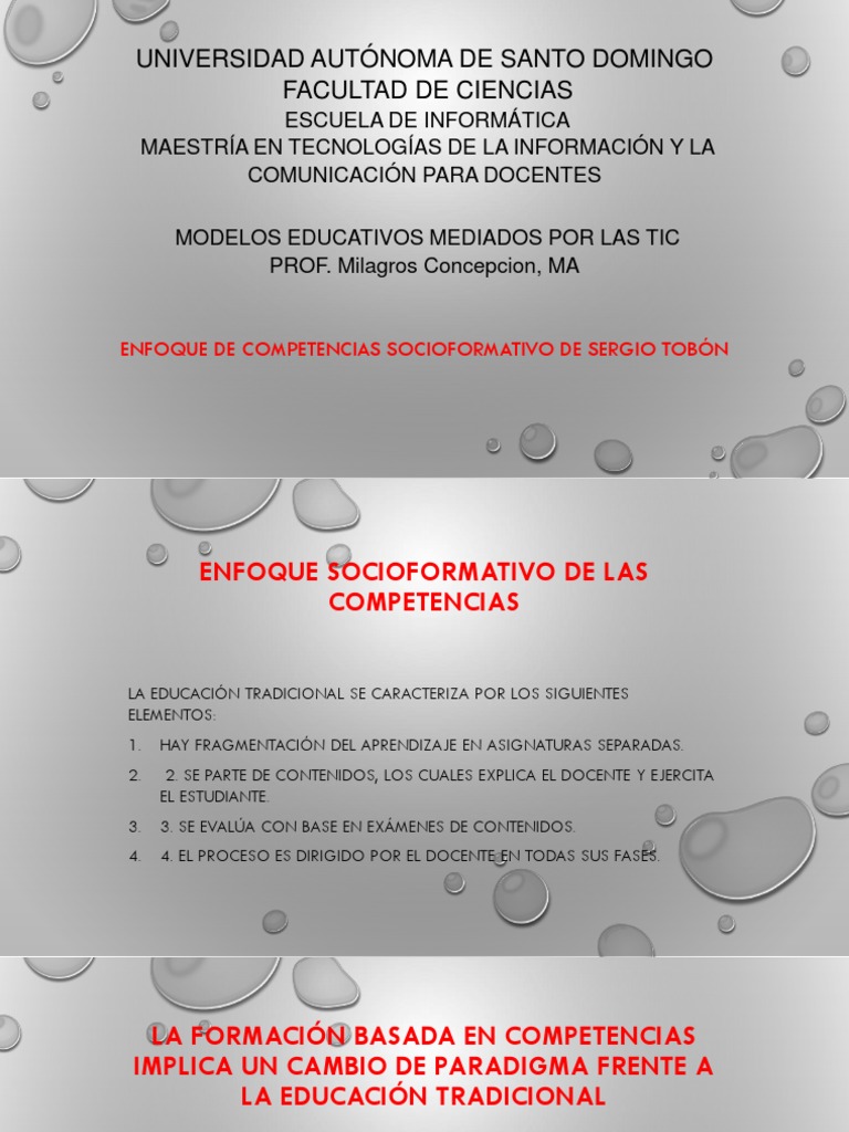 Enfoque Socioformativo de Las Competencias Power Point | PDF ...