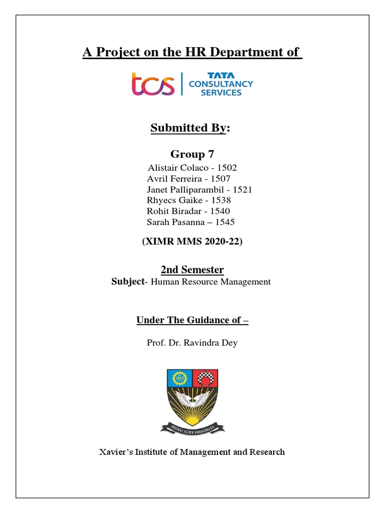 TCS - HRM Assignment | PDF | Talent Management | Human Resource Management