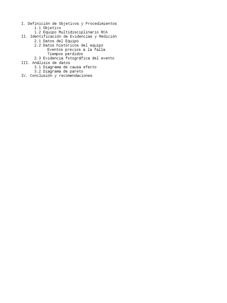 Formato de Rca | PDF