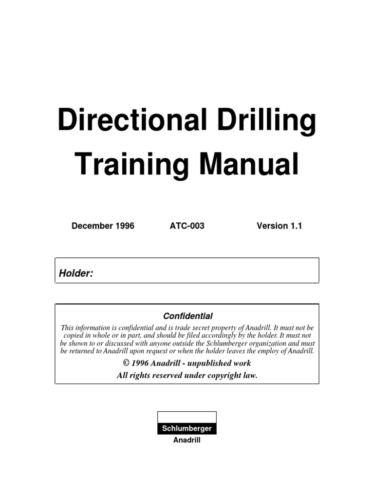 Schlumberger - DirecitonalDrillingManual | PDF | Circle | Oil Well