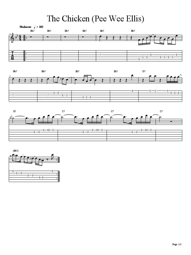 Pee Wee Ellis - The Chicken Sheet Music | PDF