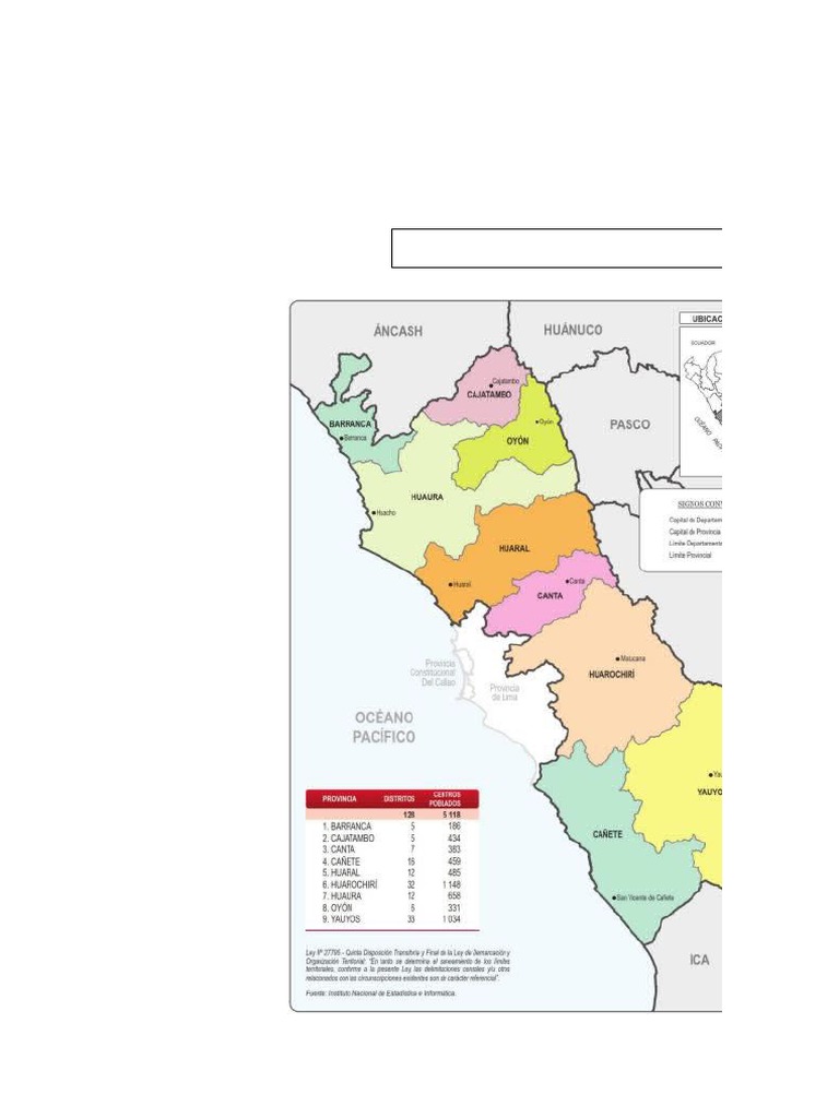 Mapa Político de Lima | PDF