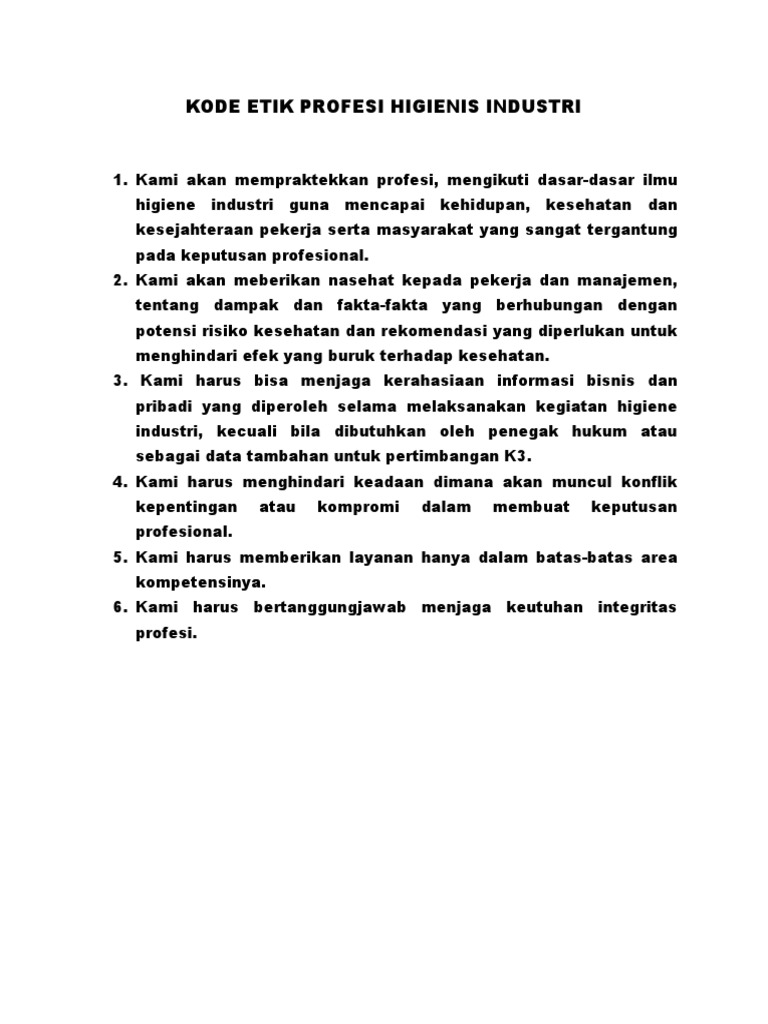 Kode Etik | PDF