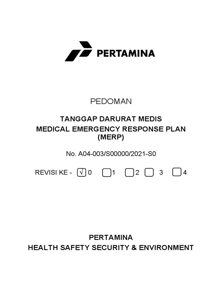 Pedoman Tanggap Darurat Medis Medical Emergency Response Plan Merp Sign ...