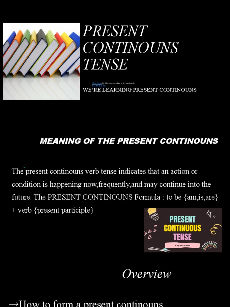 Present Continouns Tense | PDF | Verb | Grammatical Tense