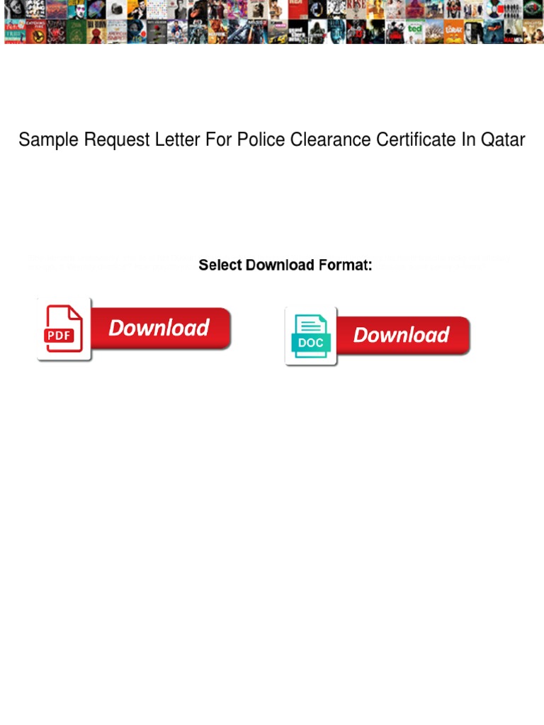 Sample Request Letter for Qatar PCC | PDF | Police | Criminal Record