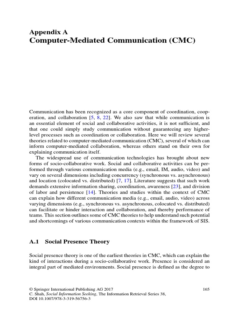 Computer-Mediated Communication (CMC) : Appendix A | PDF | Peer To Peer ...