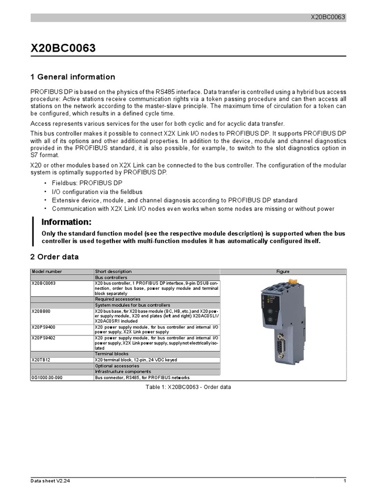 X20bc0063-Eng V2.24 | PDF | Bit Rate | Electrical Engineering