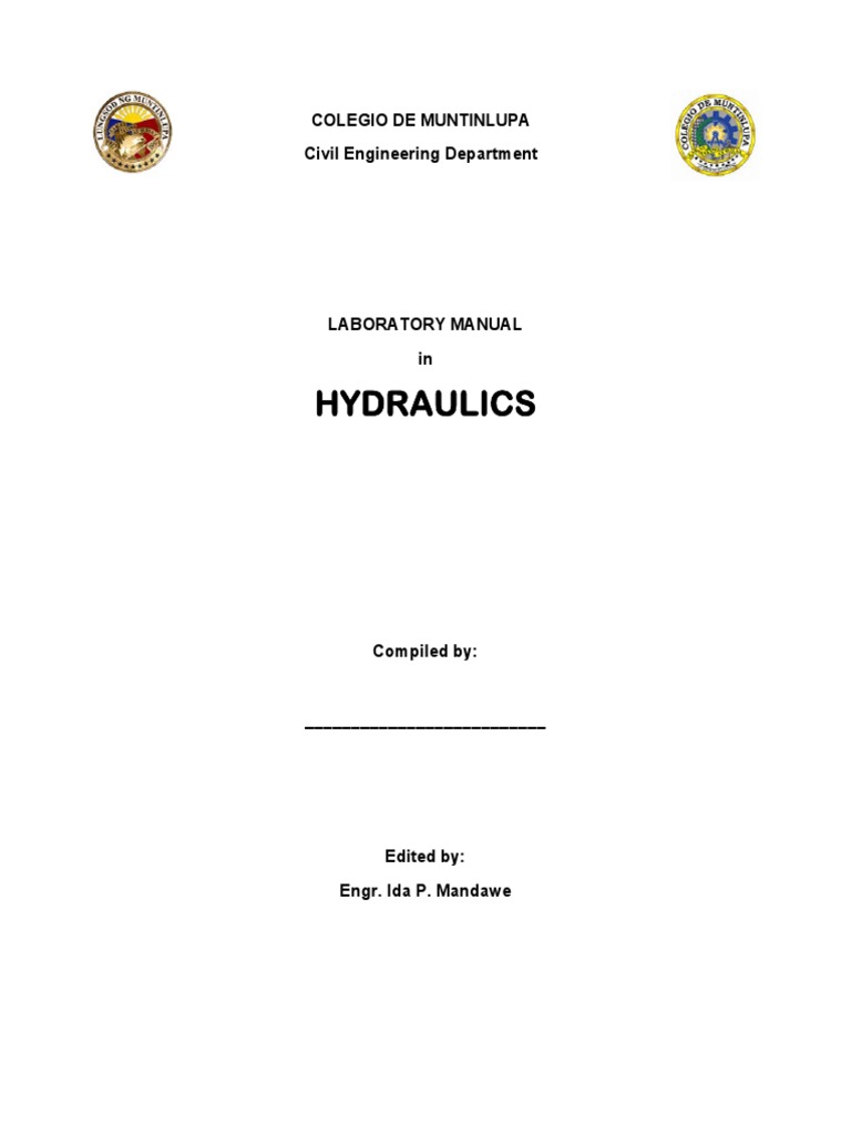 Hydraulics Laboratory Manual | PDF | Buoyancy | Fluid Dynamics
