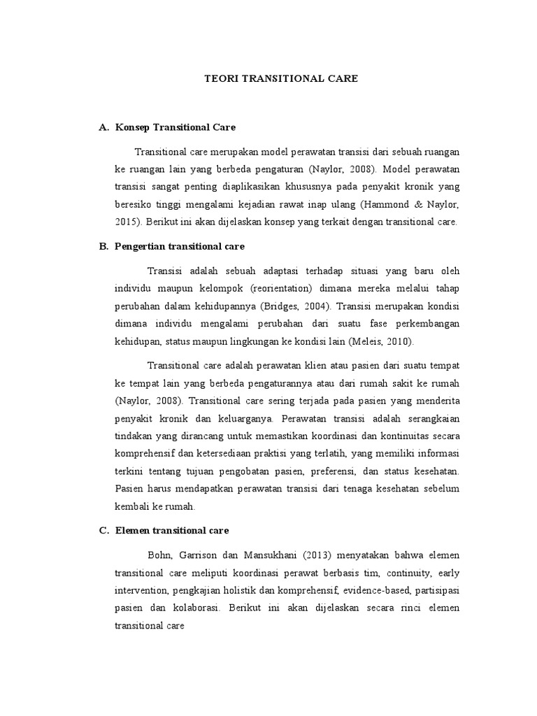 Model Perawatan Transisi untuk Pasien | PDF | Sains & Matematika