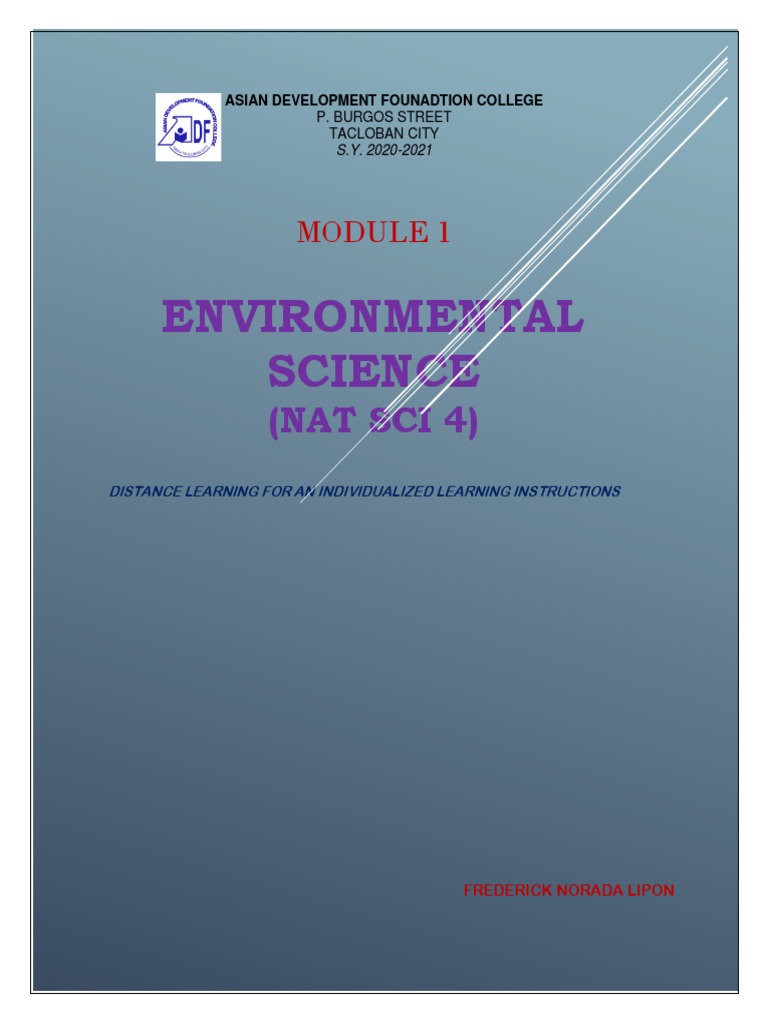 Module 1 Environmental Science | PDF | Ecology | Nature