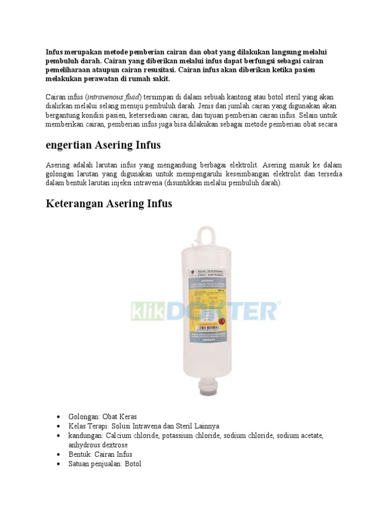 Engertian Asering Infus | PDF