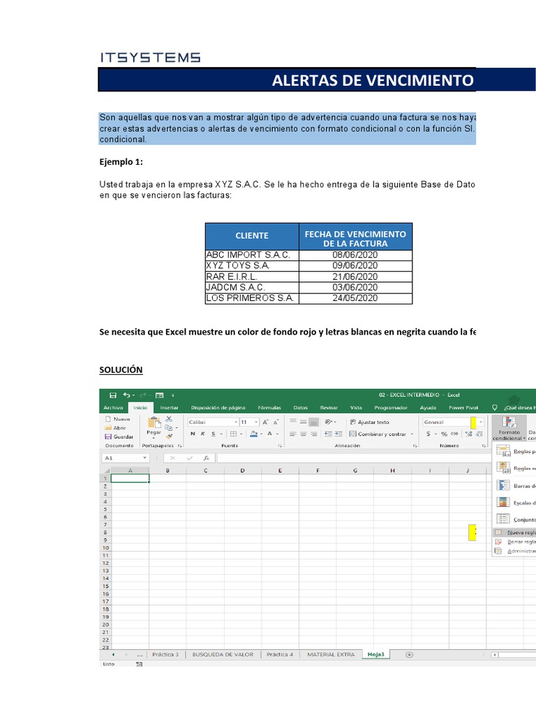 01 - Creación de Alertas de Vencimiento de Facturas Con Formato ...