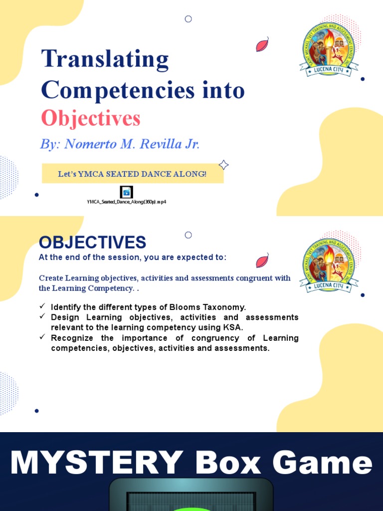 Translating Competencies Into Objectives | PDF | Learning | Competence ...