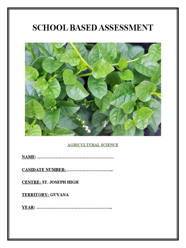Agricultural Science SBA Guide | PDF | Manure | Soil