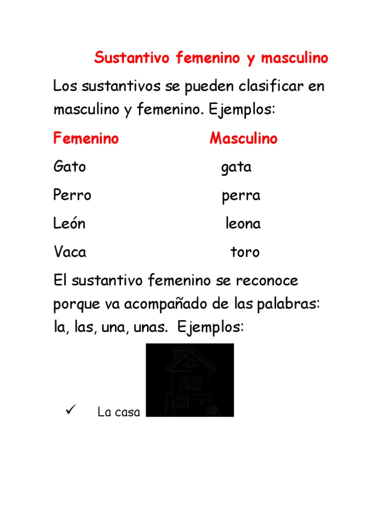 Sustantivo Femenino y Masculino | PDF